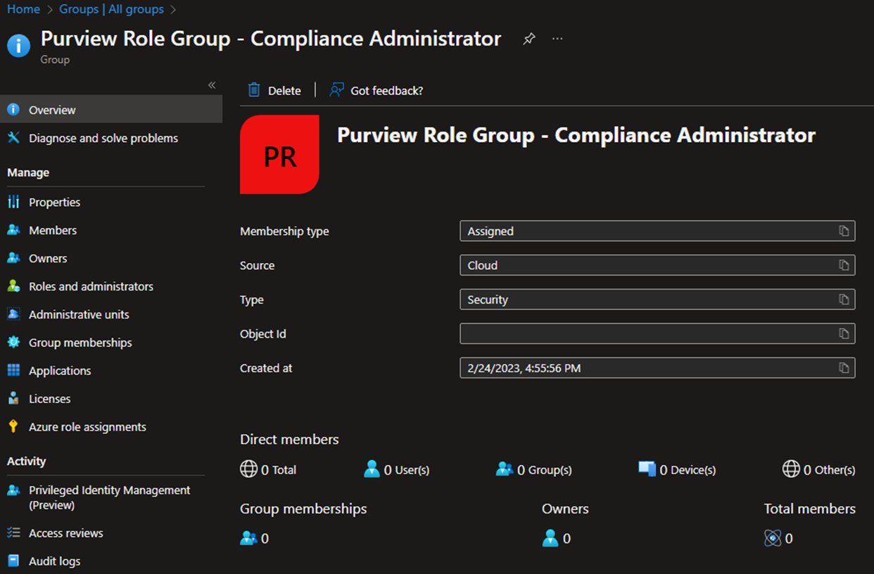 Privileged Identity Management for Groups